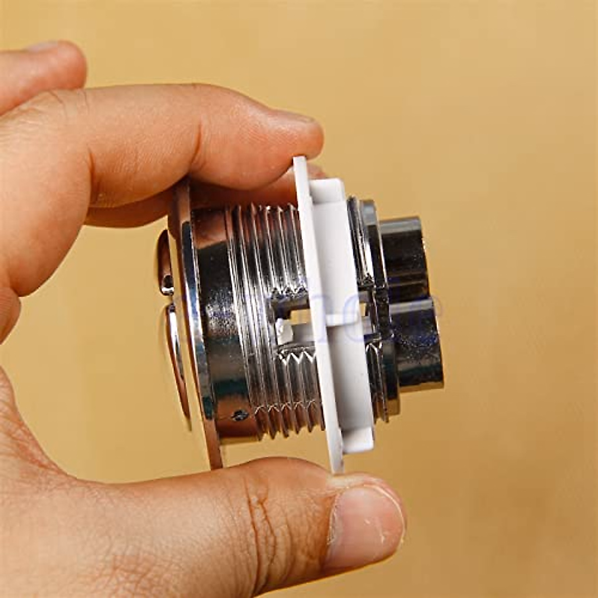 Toilet Tank lid Replacement 1X WC Toilet Cistern Replacement Plastic Water Tank Push Button Dual Flush DIY Repair Tool with 2 Rods for 38mm Hole