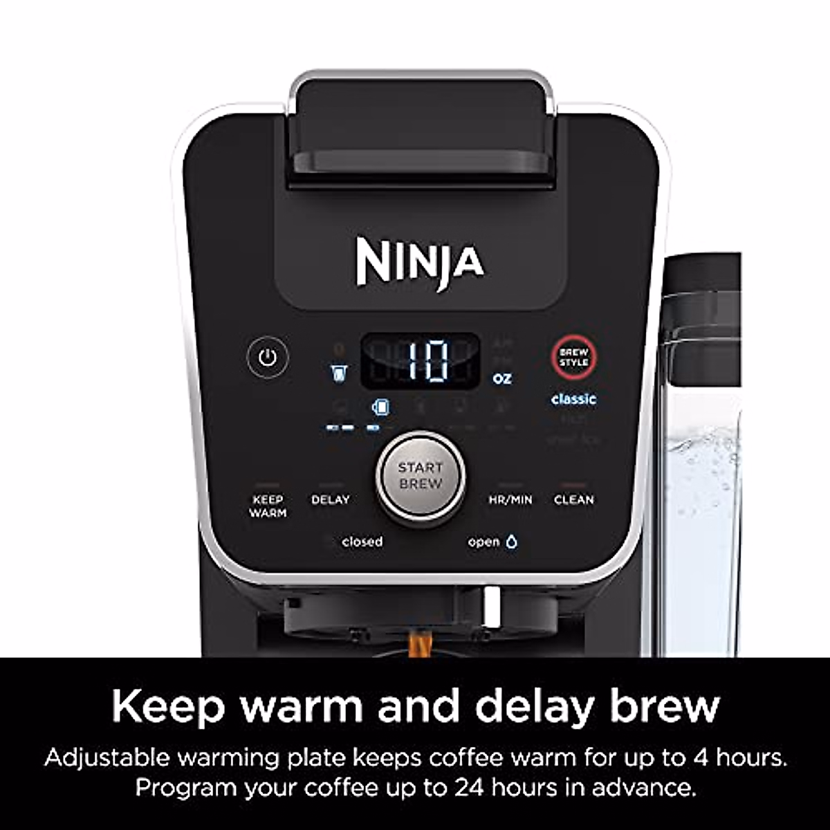 Ninja CFP201 DualBrew System 12-Cup Coffee Maker, Single-Serve for Grounds & K-Cup Pod Compatible, 3 Brew Styles, 60-oz. Water Reservoir & Carafe, Black
