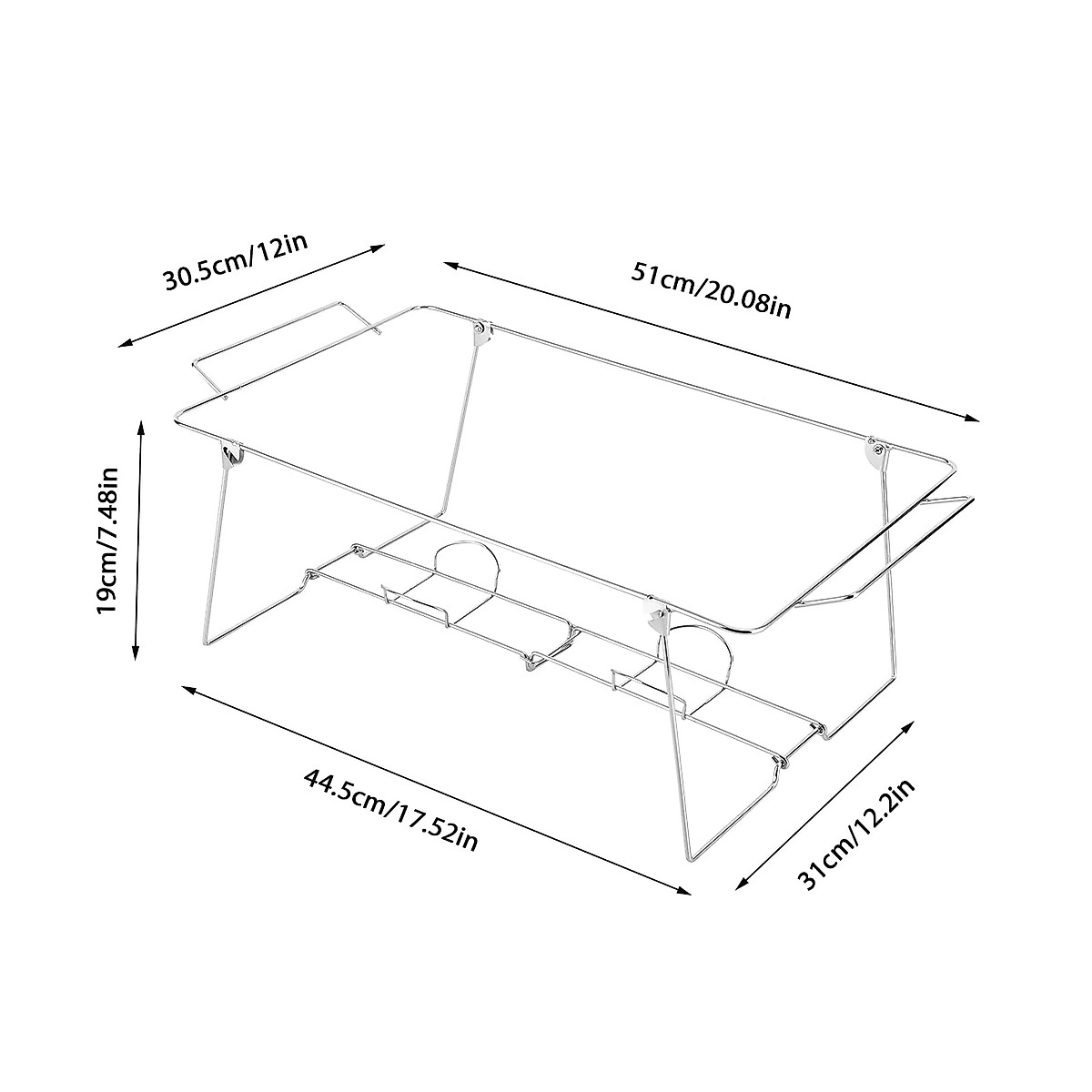 Leblett 12Pcs/Set Foldable Chafing Dish Wire Rack,Buffet Stand,For Serving Trays Rack,Stable Wire Rack,Catering Dish Frame
