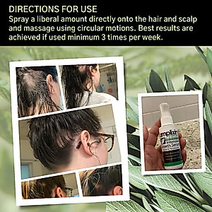 Intensive Biotin Hair Growth Serum - Spray - Hair Loss, Receding Hairline & Pattern Baldness Treatment For Women & Men With Thinning Hair - Dht Blocker - Sulfate-Free by Amplixin (2oz)