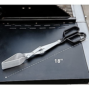 Kenmeister Chef Barbecue Grilling Tong, Extra Long BBQ Grill Tool with Handle, Easy to Control Wide Grip Kitchen Tongs for Grilling, Camping, Tailgating, Outdoor/Indoor Cooking Activities