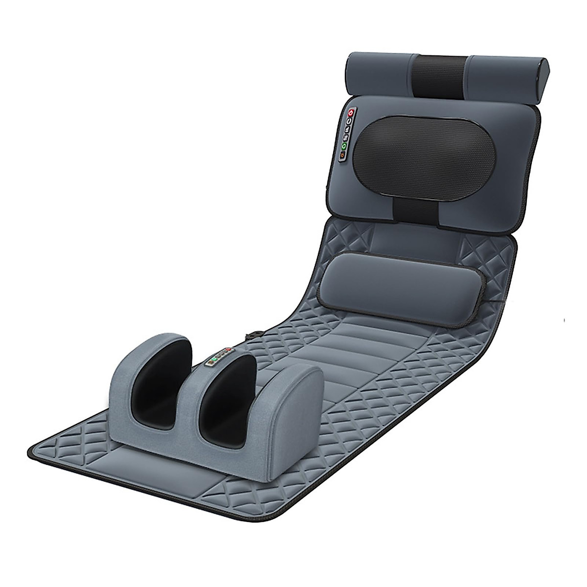 JPWDDWYT Full Body Massage Mat with Heat Massage Chair pad Foot Massager Multifunction Foldable Heating Cushion 9 Massage /3 Timing Modes Shiatsu Massage Pad (Blue)