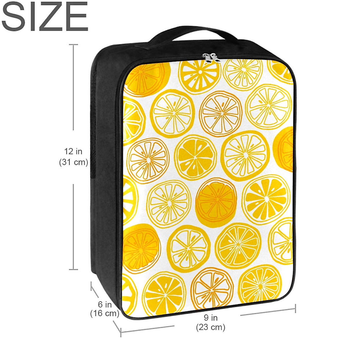 Nanmma Waterproof Shoe Box Bags Pouches Lemon Pattern for Travel Storage Organizer Bag