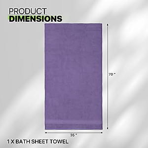 Magshion Extra Large Cotton Bath Sheet for Bathroom Adults Oversized Quick-Dry Bath Sheet Towel, Light Purple