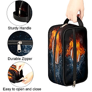 Travel Toiletry Bag for Women Men, Sport Football Water-resistant Shaving Bag American Football Hanging Dopp Kit Cosmetic Organizer Makeup Bag for Toiletries Accessories