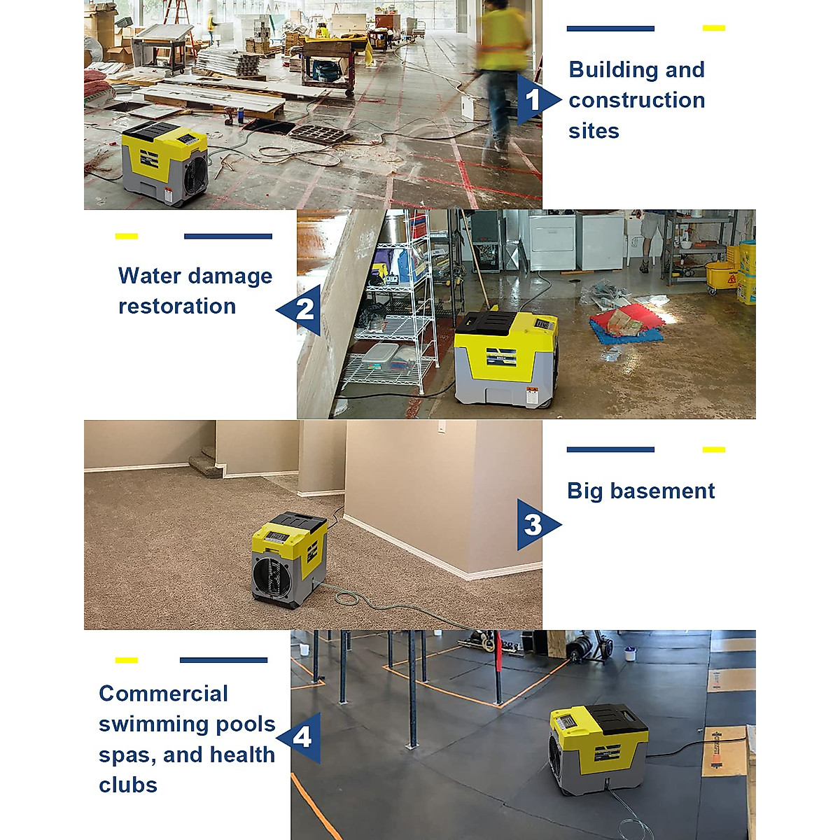 AlorAir 180 PPD Commercial Dehumidifier Smart WiFi Control, 28 Gallons Industrial Dehumidifiers for Home, Basements, Garages, and Crawl Space, Water Damage Restoration, Storm SLGR 850X