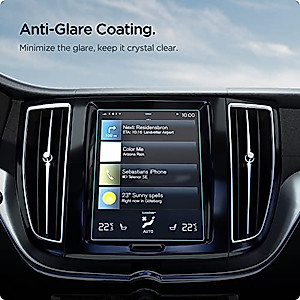 Spigen Tempered Glass Screen Protector [GlasTR Slim] designed for Volvo XC40 (2021-2023), XC60 (2021-2023), XC90 (2021-2023), S60 (2018-2023), S90 (2017-2023), V60 (2019-2023) 8.7" Dashboard Touchscreen - Matte/Anti Fingerprint