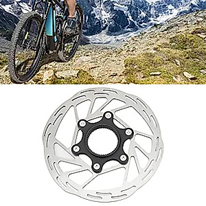 Disc Brake Rotor 140mm OD 44mm Hole Distance 6‑Bolt Central Lock Stainless Steel Bike Disc Brake Rotor, Mountain Bike Bicycle Rotors Modification Accessories