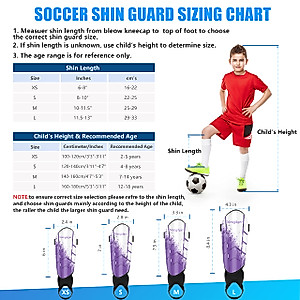 Shin Guards Soccer Youth with Ankle Protection Shin Pads for Kids Girls Boys Toddler S Size