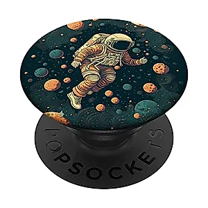 Space Astronaut and the planets PopSockets Swappable PopGrip