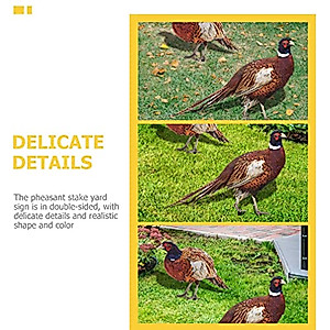 HANABASS 2pcs Chicken Garden Statue Acrylic Pheasant Garden Stake Outdoor Chicken Figurine Yard Art Lawn Ornament Decorative Animal Ornaments for Patio Yard Lawn