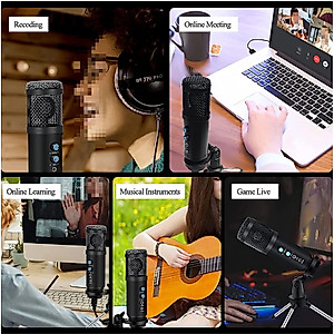Wireless Microphones USB Condenser Microphone Professional Vocals Streams Recording Studio Microphone for Video Gaming Mikrofo/Microfon Microphone to Sing.