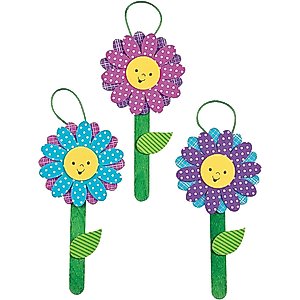 Flower Ornament Craft Kits (Makes 12) Spring Crafts for Kids and Fun Home Activities