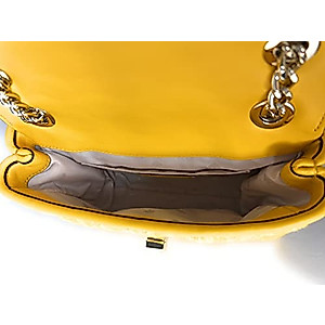 Kate Spade Small Flap Crossbody K6092 Tweed Fabric Cut Mango 800 TOU Yellow