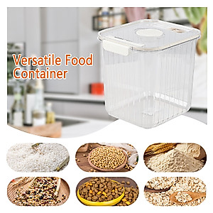 Waikhomes Airtight Food Storage Containers, BPA Free Plastic Square Keeper Container for Flour, Sugar, Baking Supplies, with Measuring Cup