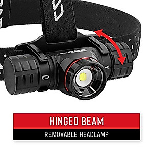 Coast® XPH34R 2075 Lumen USB-C Rechargeable-Dual Power LED Headlamp withPURE Beam® Twist Focus™ and Magnetic Base
