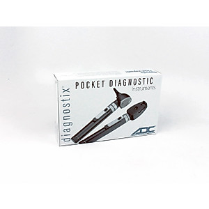 ADC Otoscope/Ophthalmoscope Diagnostic Set, Pocket Size, Xenon Lamp, 2.5V, Soft Case, Diagnostix 5110NS, Black