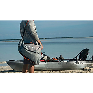 Wilderness Systems Custom Dry Bag for Kayaks | Bow Dry Bag | Waterproof Zipper | Shoulder Carry Strap, Gray, large