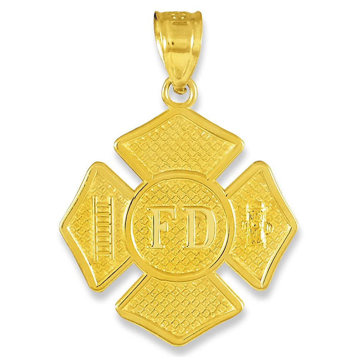 10k Gold St Florian Medal Firefighter Badge Pendant
