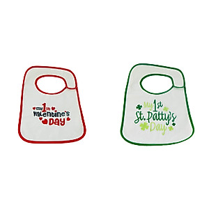 Hello Baby Wonder Valentine's & St. Patty's Day Bib Set - 2pk