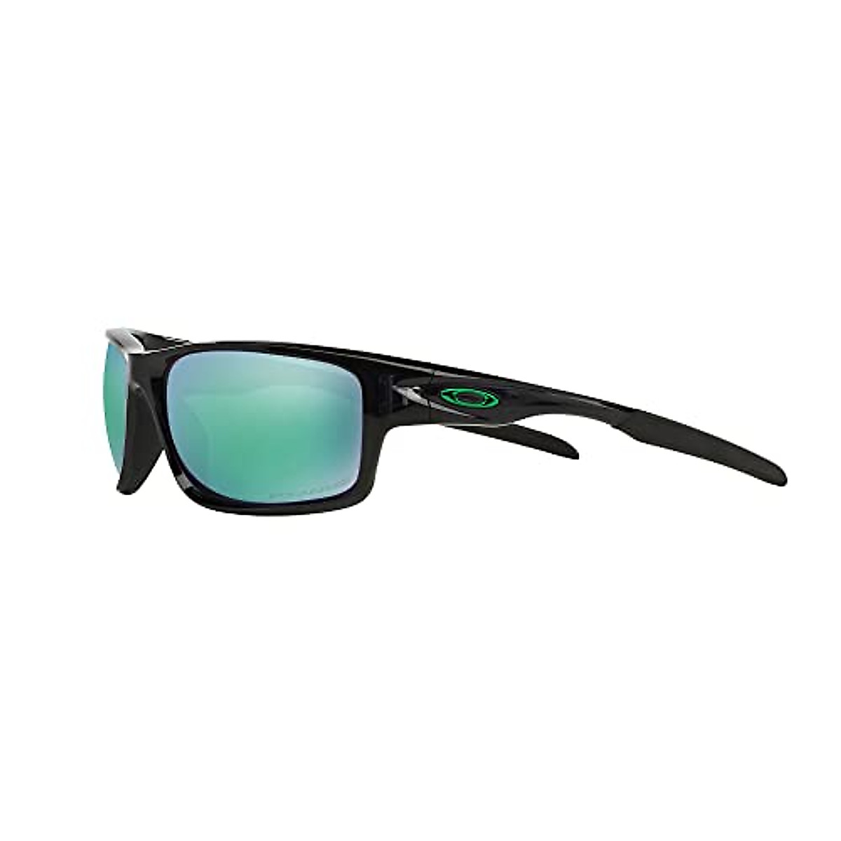 Oakley Men's OO9225 Rectangular Sunglasses, Black Ink/Jade Iridium Polarized, 60mm