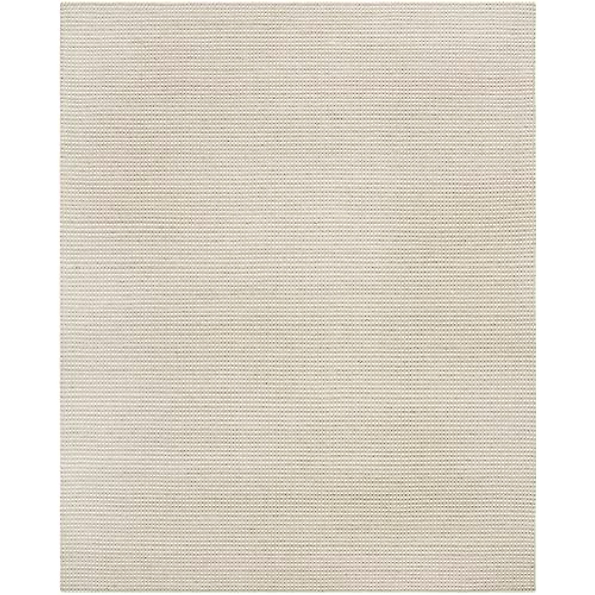 SAFAVIEH Natura Collection 9' x 12' Silver / Ivory NAT801G Handmade Solid Wool Area Rug