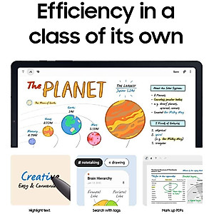 Samsung 10.4-Inch Galaxy Tab S6 Lite (Oxford Gray) with Cover and S-Pen (Renewed)