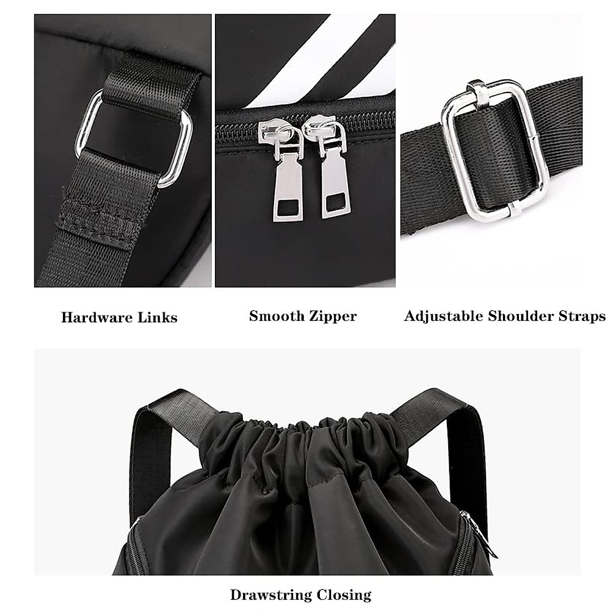 Votachin Sports Backpack Large Capacity Fitness Backpack Drawstring Basketball Bag Waterproof Fashionable Backpack Sport Bag Unisex(Orange)