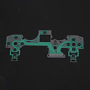 PUSOKEI 10Pcs Conductive Film Repair Part for PlayStation 4 Controller,Replacement Buttons Ribbon Circuit Board,Replacement Keypad Repair Pads Flexible Controller Membrane Conductive Film.