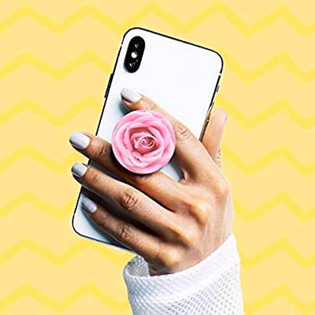 3 Pack Collapsible Phone Bracket Grips for Phones and Tablets - Marble Rose Gold Black White