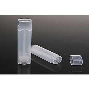 CTKcom 100 Pcs Oval Lip Balm Tubes With Lids,Plastic Deodorant Lip Lipstick Balm Tubes,Empty Plastic Containers 5ml 5Gram,Chapstick Tubes100Pcs (Clear)
