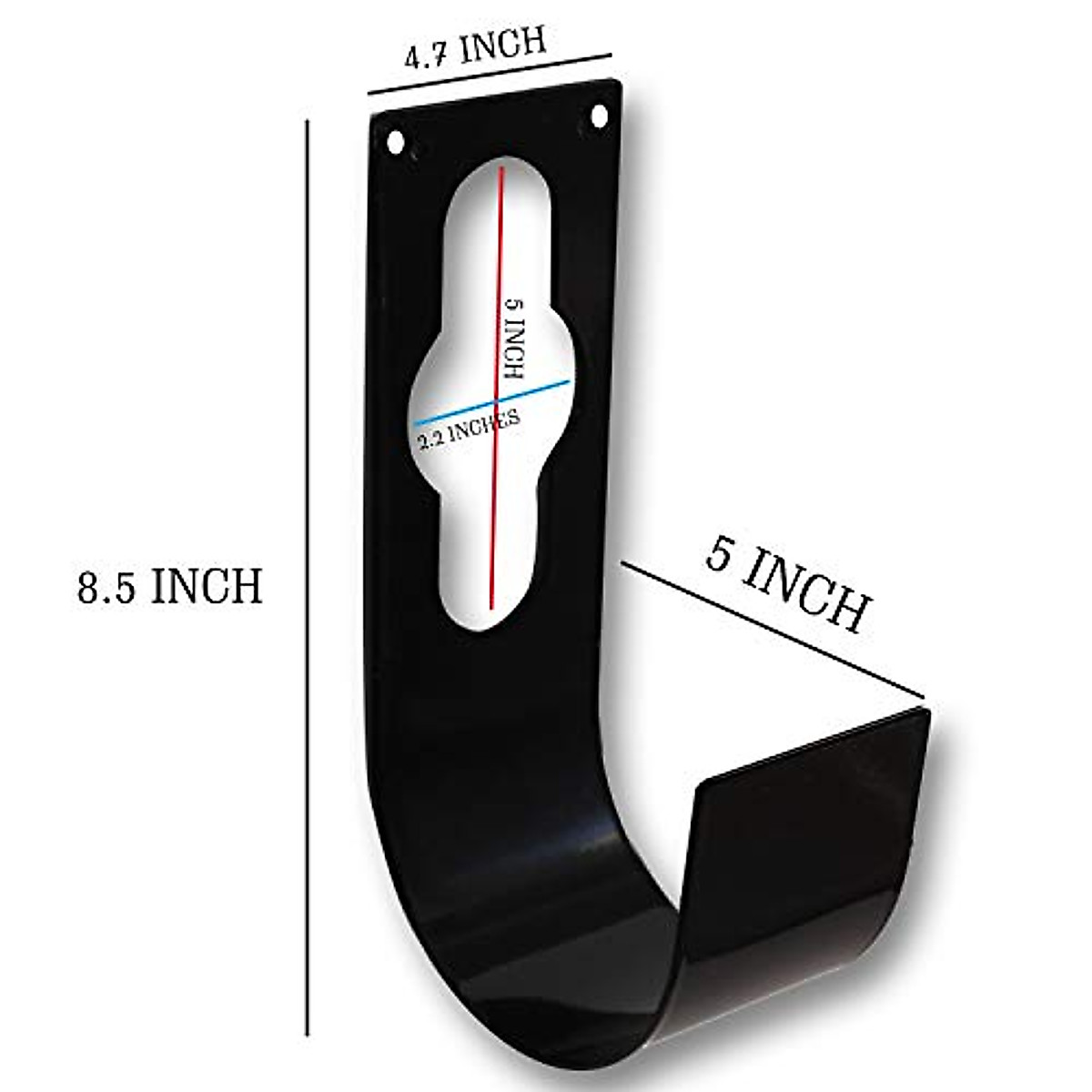 Hourleey Garden Hose Hanger, Heavy Duty Hose Holder Fit to 25ft 50ft 75ft 100ft Water Hose (1-Pack)