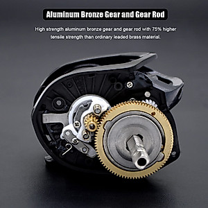 CAMEKOON Bahamut 400 Baitcasting Fishing Reels, Chameleon Paint, 10+1 Stainless Steel Bearings, 35 LBs Carbon Drag, Longer Power Handle, Carbon Fiber Frame and Side Covers, Large Capacity Baitcaster