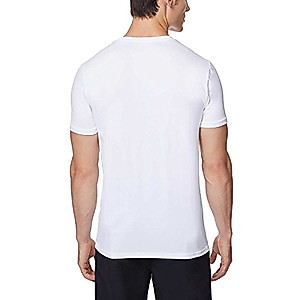 32 DEGREES,Mens 2pack Short Sleeve Crew Neck Wicking Tee,White/White,Medium