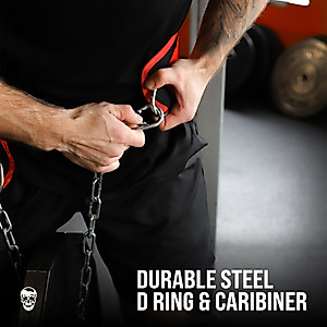 Gymreapers Dip Belt With Chain For Weightlifting, Pull Ups, Dips - Heavy Duty Steel Chain For Added Weight Training (Ranger Green)