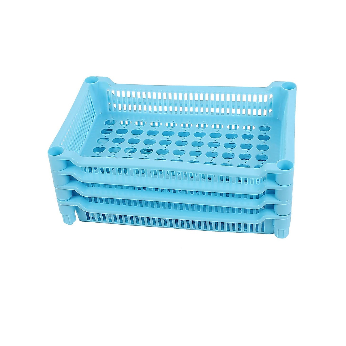 Qtqgoitem Plastic Kitchen Bath 4 Layers Shelf Detergent Storage Rack Blue (model: a1c 316 207 a34 88a)
