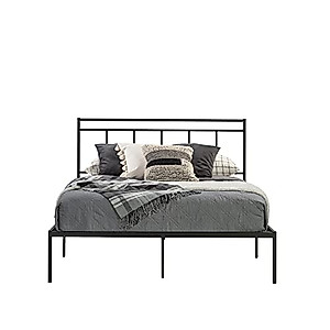Sauder Cannery Bridge Queen Platform Bed, Black Finish