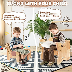 Grebarley Montessori Weaning Table and Chair Set, Solid Wood Tables and Chairs for Toddlers Age 1-3, Real Hardwood 2 in 1 Desk for Reading, Snack Time, Activity Cube, Step Stool, Montessori Furniture