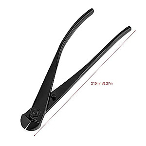 Yosoo Branch Cutter, 8.27Inch Professional Grade Manganese Steel Bonsai Cutter Multi-functional Alloy Wire Cutters Black