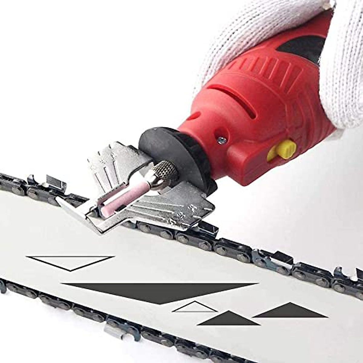 Weenkeey 9 PCS Burr Grinding Stone File Chainsaw Sharpener Stone Polishing Grinding Tool Grinding Bits for Chain Saw Stone Jewelry Wood - 5/32" 3/16" 7/32" Purple