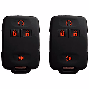 Smart Key Fob Cover Case Protector Keyless Remote Holder for Chevrolet Silverado Colorado M3N32337100 13577770 13577771 GMC Sierra Yukon Cadillac Black