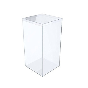 Clear Rigid Plastic Box (4"L X 4"W X 8"H) - 25 Pieces Per Pack