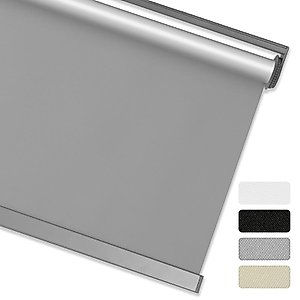 MYshade Blackout Roller Shades for Windows, Cordless Roller Window Shades, Roll Up Window Blinds with Thermal Insulated, UV Protection, Easy to Install for Home and Office, 30" X 72"(Grey)