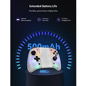 NexiGo Wireless Joypad Controller for Nintendo Switch/Switch OLED, Joypad Controller with Vibration, Turbo, Mapping and LED Light (Island Village)