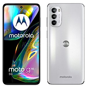 Motorola Moto G82 Dual SIM 128GB ROM + 6GB RAM (GSM only | No CDMA) Factory Unlocked 5G Smartphone (White Lily) - International Version