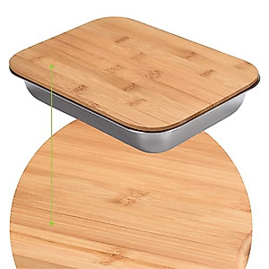 Prosumer's Choice Non-slip Bamboo Cutting Board With Built-In Containers and Storage - Chopping Board with Tray Board- Heavy Duty Wooden Cut Board - for Veggies, Fruits, MeatsPros
