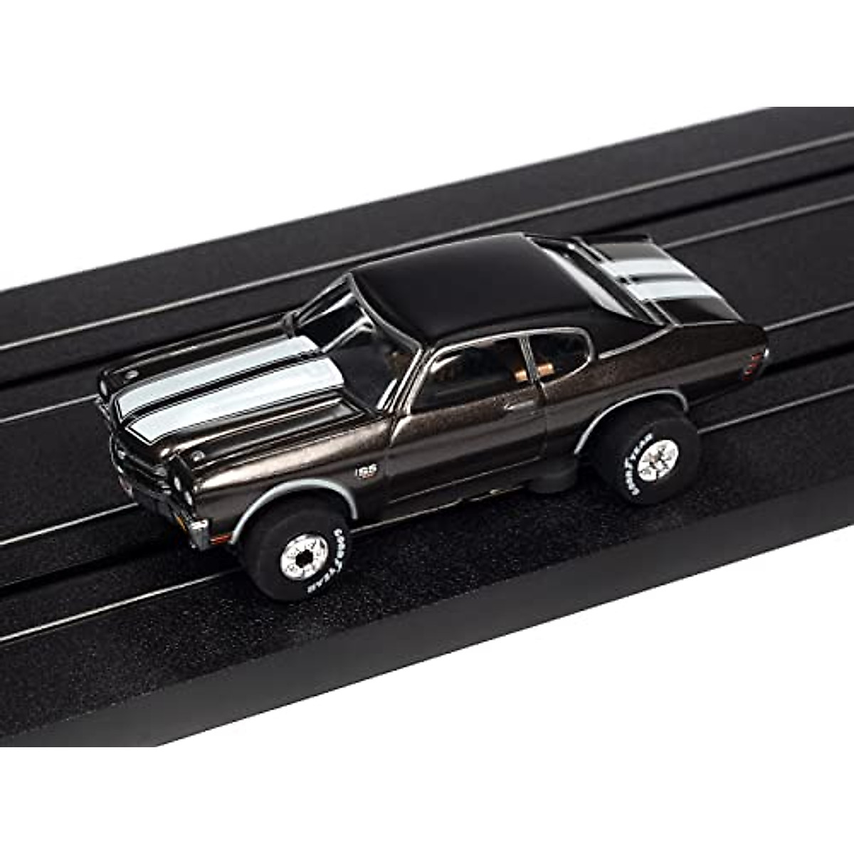 Auto World Thunderjet OK Used Cars 1970 Chevrolet Chevelle SS (Gray) HO Scale Slot Car