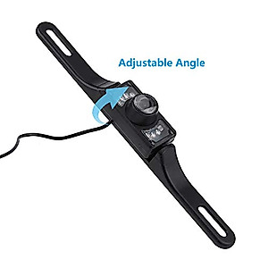 Qiilu License Plate Camera 7 LED 170° Wide Angle Car License Plate Reaview Reverse Backup Night Vision Camera Waterpoof