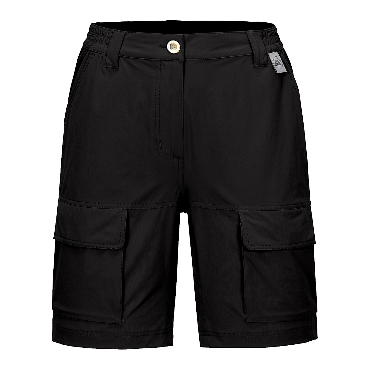 Mapamyumco Womens Hiking Shorts, Quick Dry Cargo Shorts Women for Golf Travel, Stretch Lightweight Black S