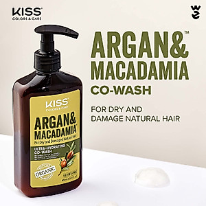 KISS Color & Care Argan & Macadamia For Dry and Damaged Natural Hair Co-Wash & Leave-In Conditioner Value Set
